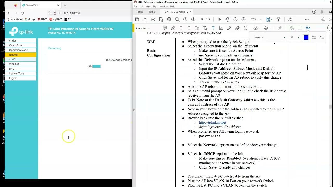 CNT125 Campus SNMP WLAN Lab 5 WAP Config - YouTube