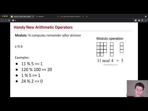 CSCI100: Lecture 4.6 - New Arithmetic - YouTube