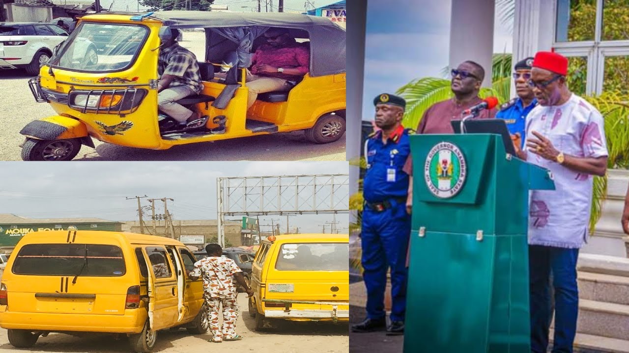 GOVERNOR SOLUDO BANS ALL UNIONS OF KEKE, SHUTTLE BUSES IN ANAMBRA - YouTube