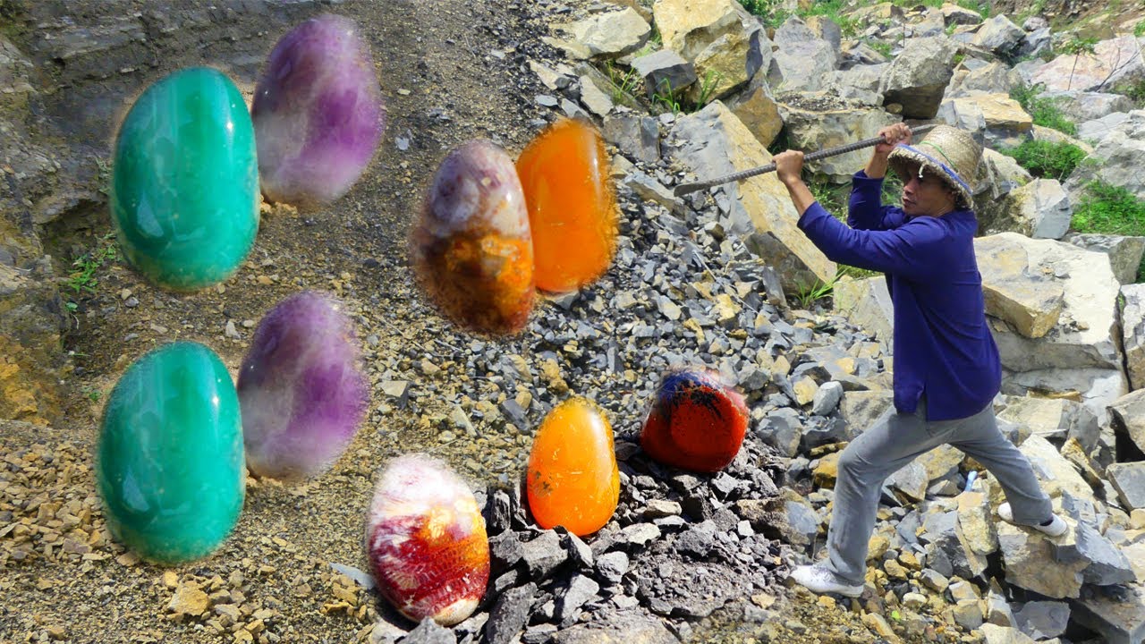 Gold diggers on top of the mountain, perfect gem mining process. - YouTube