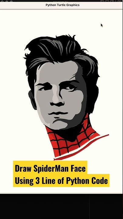 Drawing Spiderman by Python #coding #python #spiderman #avengers #marvel - YouTube