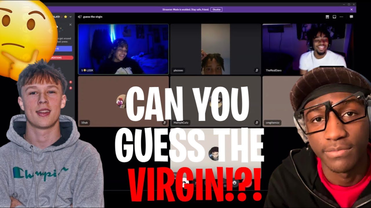 GUESS THE VIRGIN!?! FT RAUD, WHITEBOYEM, LEEK & MORE🔥 - YouTube