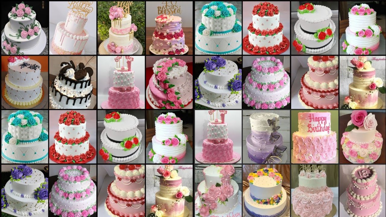 🤩Easy 2 Tier Cake🎂Decorating ideas for Beginners || Simple Two Tier ...