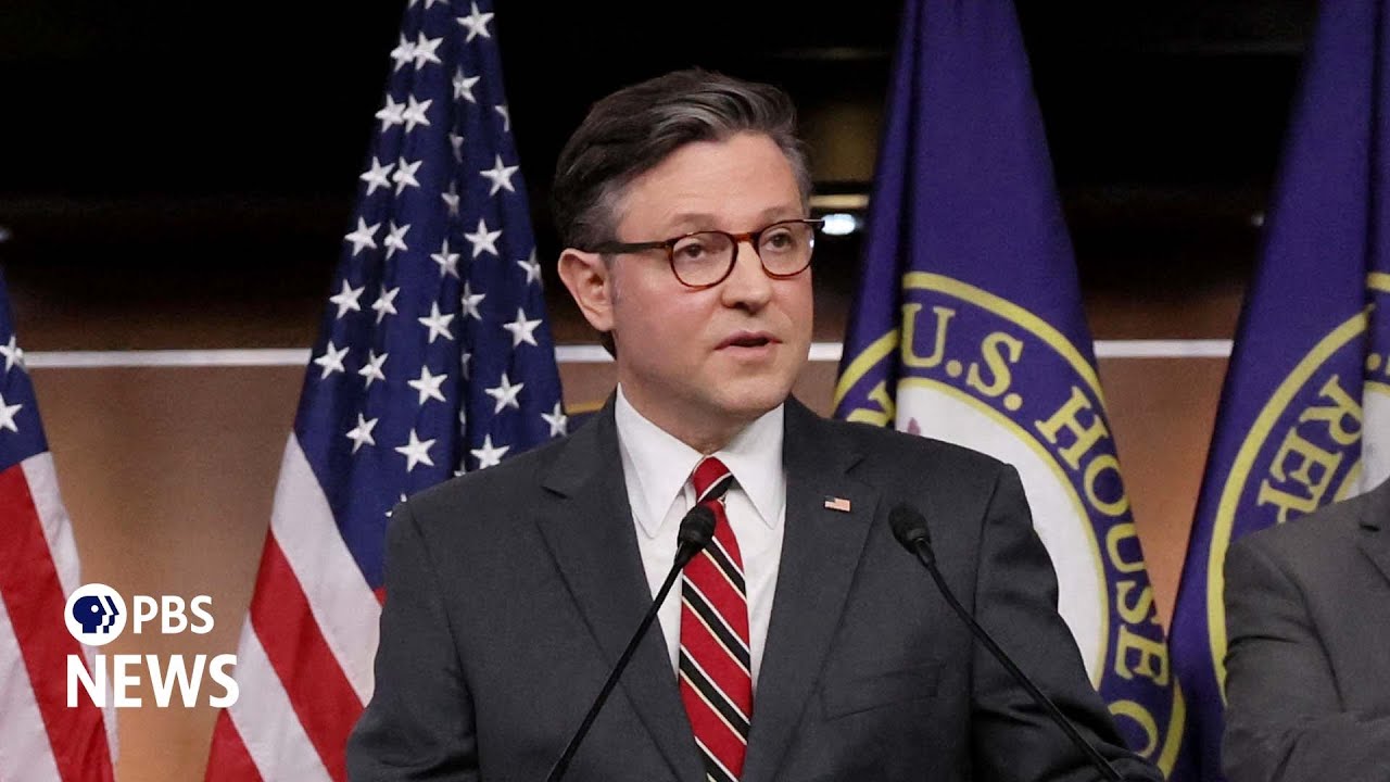 WATCH: Speaker Johnson holds news conference on trans sports ...