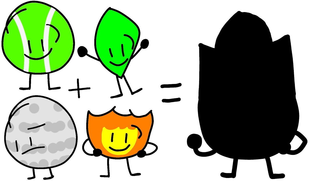 BFB FUSION: Tennis ball + Golf Ball + Leafy + Firey - YouTube