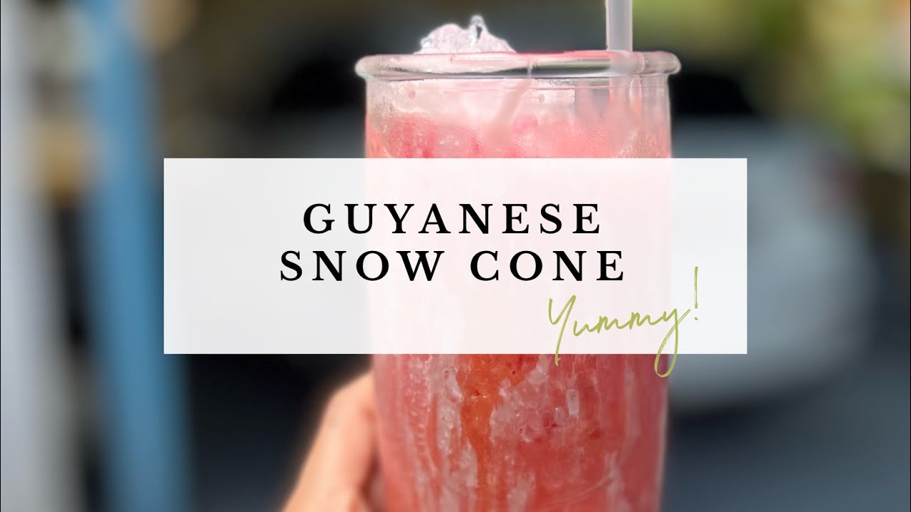Guyanese Snow Cone 🇬🇾 Took my own large glass too 🤭 #snowcones #guyana ...