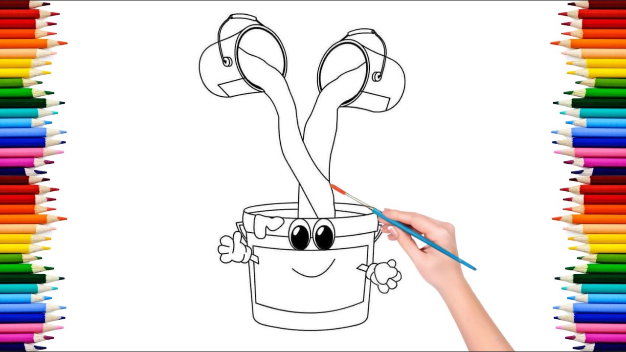 Let's Colour Paint bucket||Colouring video for kids👶| Let's Play ...