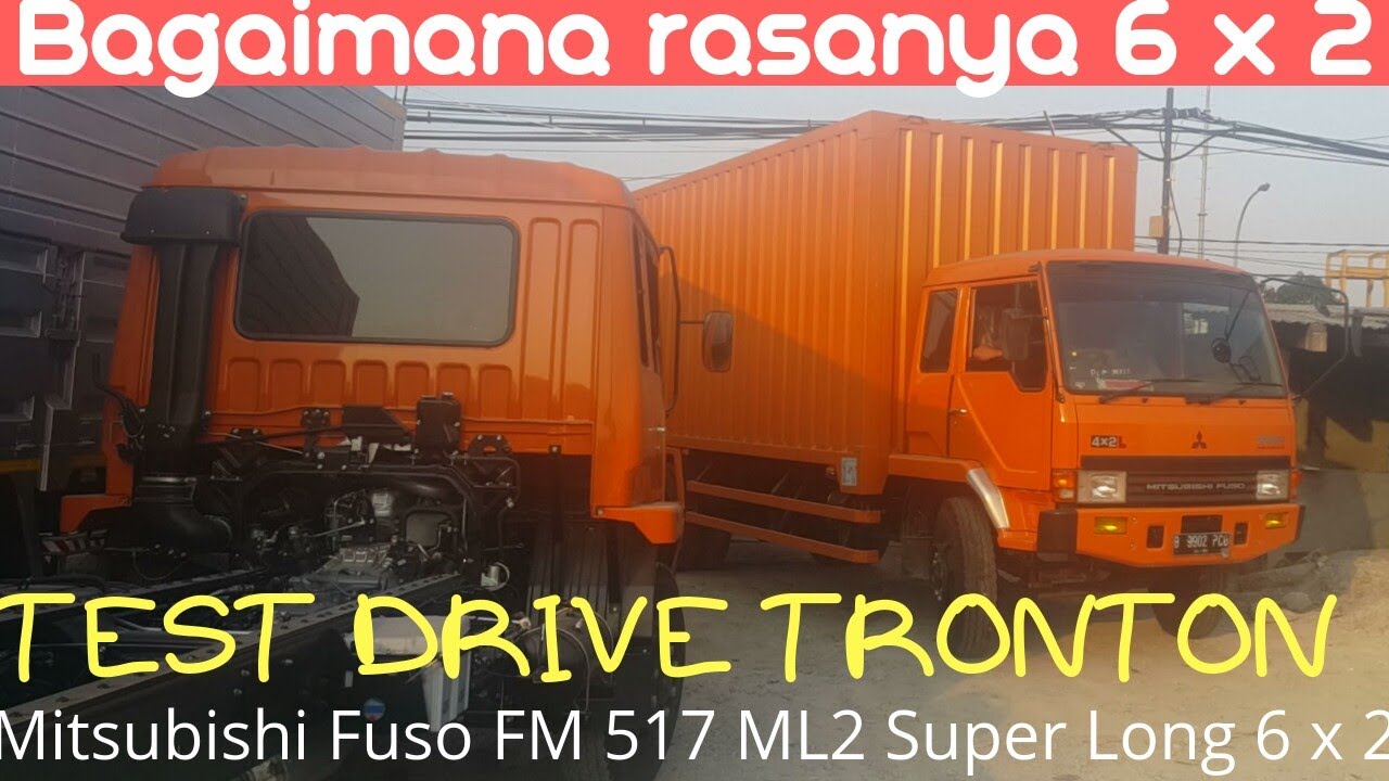 Test drive mitsubishi truck fuso fm 517 ML2 super long 6x2 - YouTube