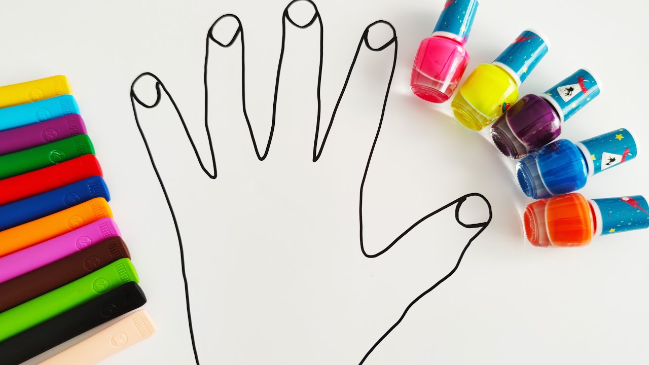 Drawing and Coloring Hand For Children- Wie zeichnet man eine Hand ...