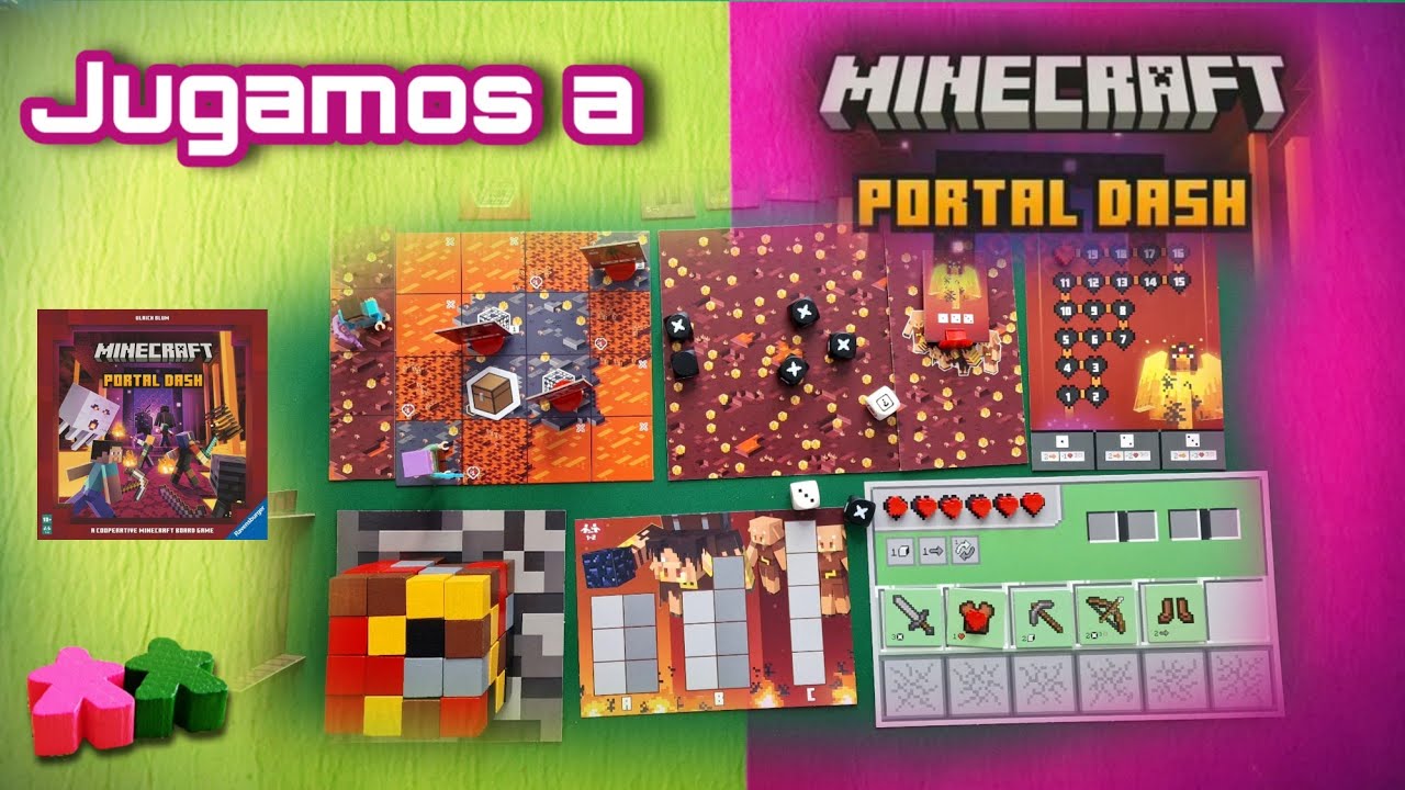 Minecraft Portal Dash. Partida a 2 jugadores en el Nether - YouTube