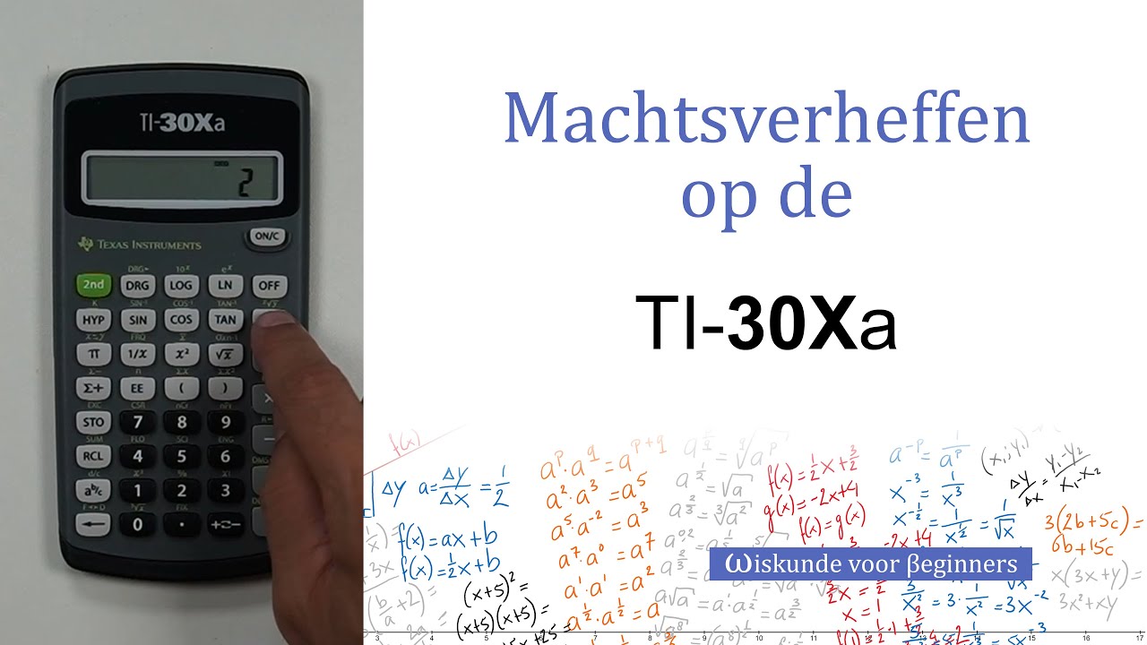Machtsverheffen op de TI-30Xa - YouTube