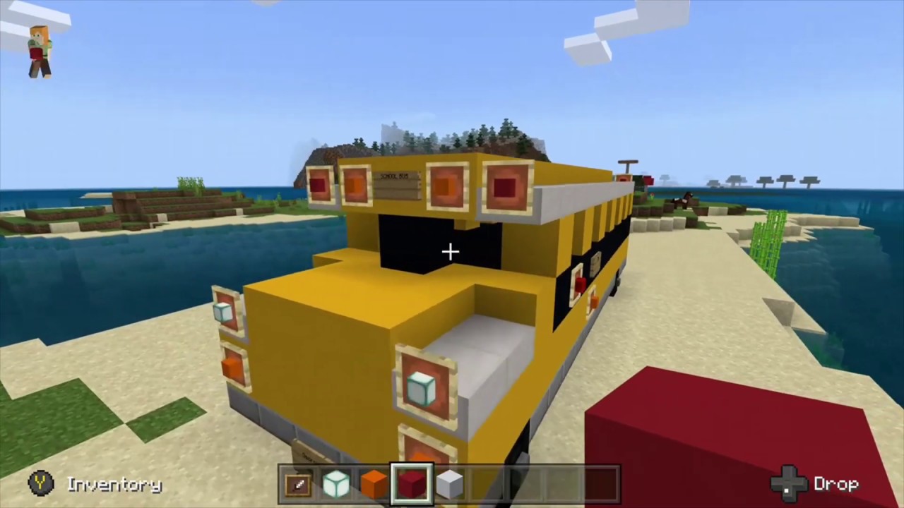 Minecraft School Bus Tutorial - YouTube