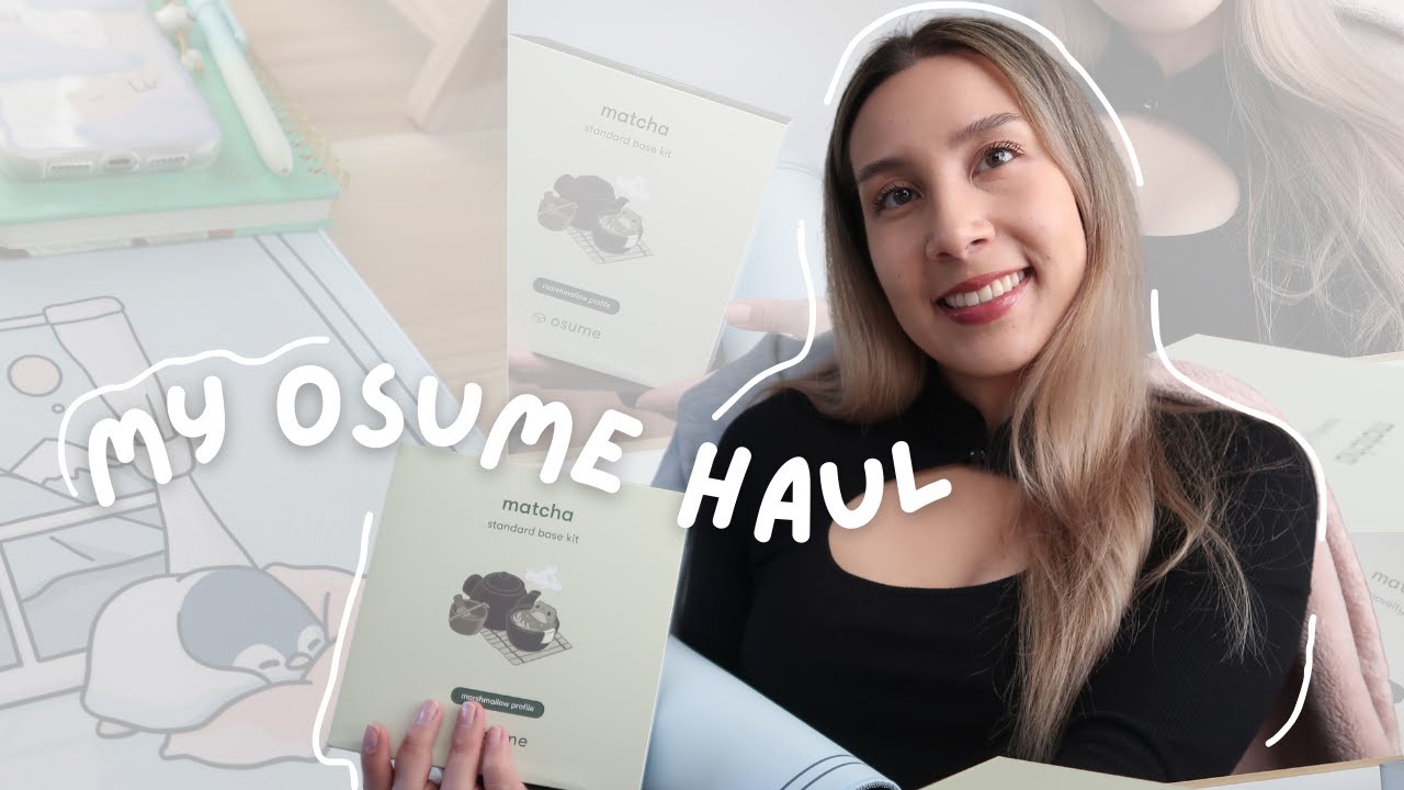 my first osume haul !!! — unboxing matcha key cap set, mat, + current ...