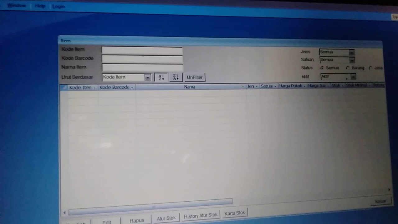 tutorial input data stok barang software kasir toko microsoft access - YouTube