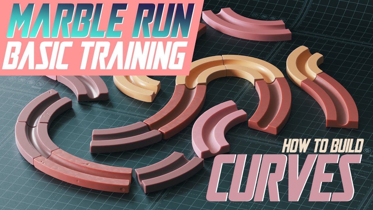 Build your own Marble Run Elements in 3D Intro + How to build CURVE ...