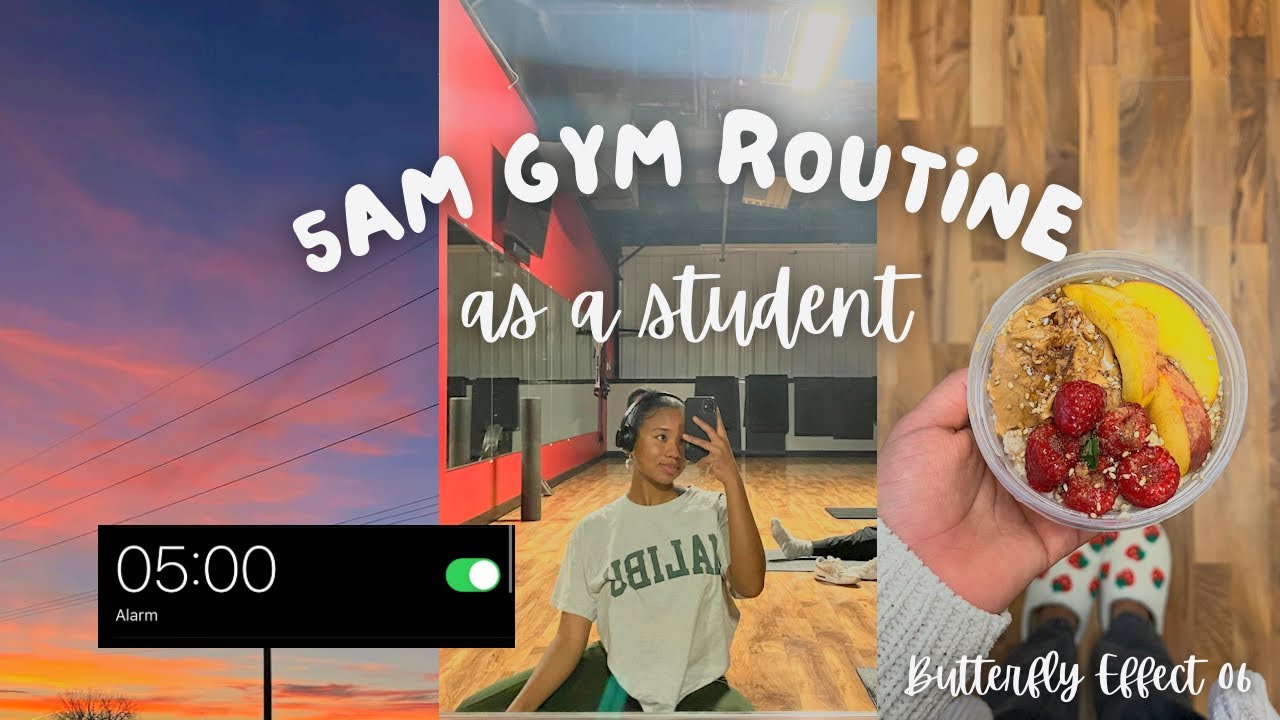 5AM GYM ROUTINE AS A STUDENT: gym, self-improvement + meditation - YouTube