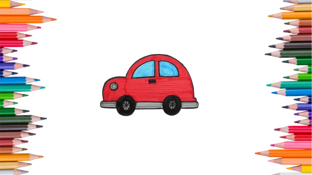 How to draw a car? Easy drawing for kids! Step-by-Step guide! - YouTube