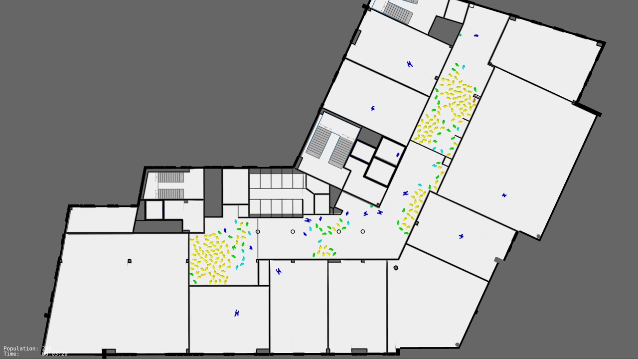 People Flow Modelling - Entry & Egress - University New Building - YouTube