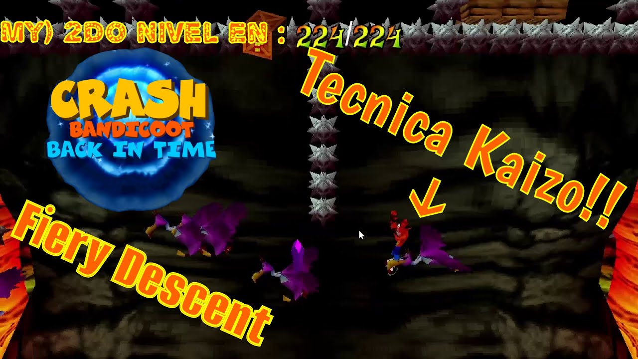 !!!Nuevas Técnicas Kaizo!!! | Fiery Descent | Mi 2do Nivel En Crash ...