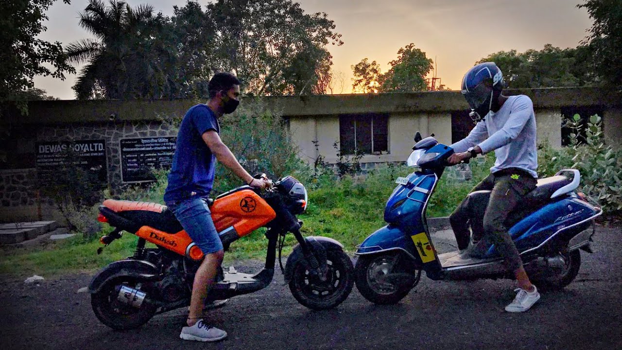 honda navi modified vs activa 3g race | honda navi exhaust changed ...