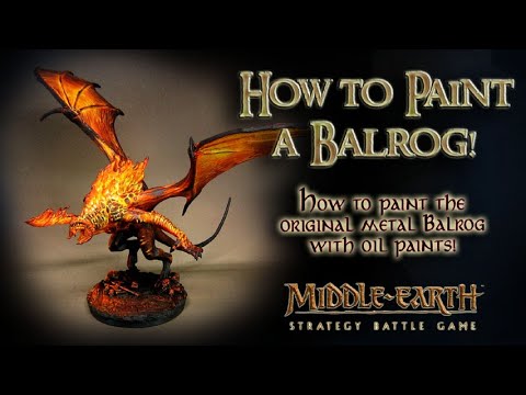 How to paint a Balrog with oils! - YouTube