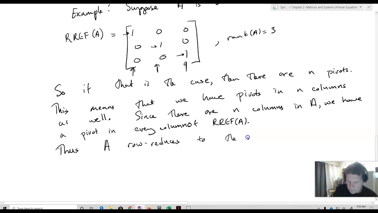 Invertible Matrix Theorem Pt. 1 v2 - YouTube