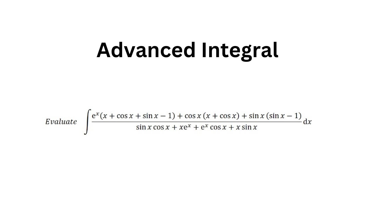 Advanced Indefinite Integral - YouTube