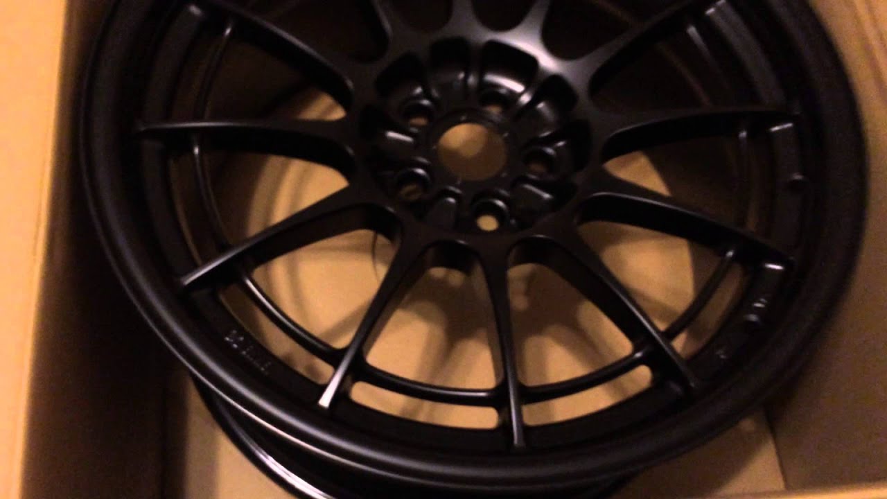 Enkei NT03+M 18x9.5 + 40mm offset in black Unboxing. - YouTube