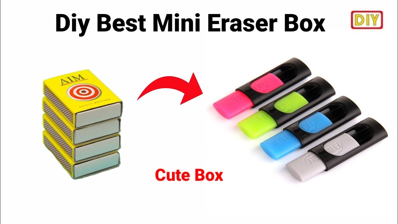 How to make Sharpener and Eraser box/DIY Sharpener decoration Ideas ...