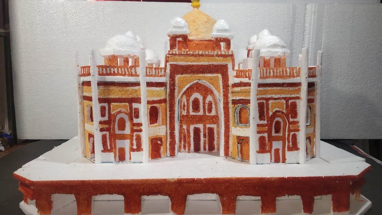 How to make HUMAYUN TOMB / using thermocol | craft by dev - YouTube
