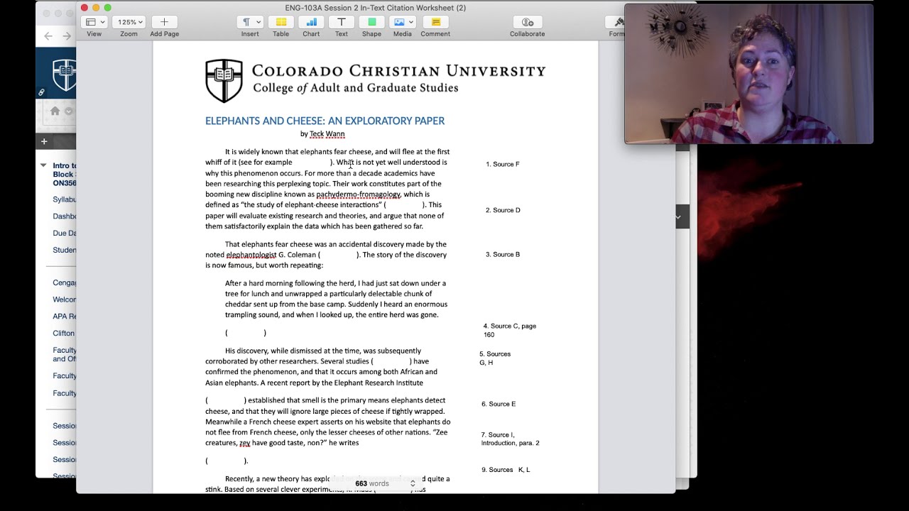 CCU ENG103 S2 Elephant Citation - YouTube