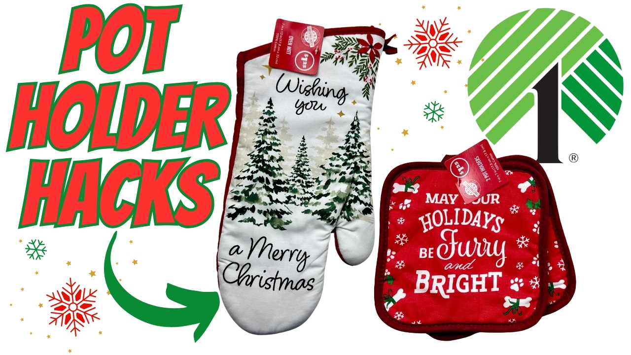 MIND BLOWING 🤯 Dollar Tree DIY HACKS Using POT HOLDERS | Christmas DIY ...