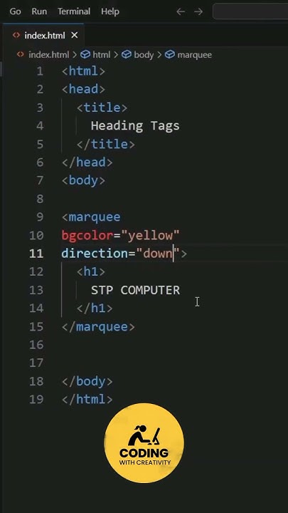 Marquee Tag In HTML📌 #beginners #beginner #htmltutorial #html5 #html #webdev #webdev # ...