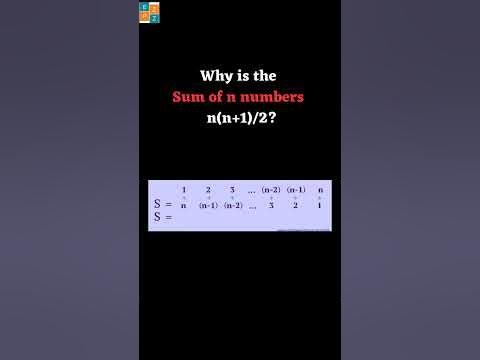 Why is the sum of n numbers n(n+1)/2? #math #maths #sumofnterms - YouTube