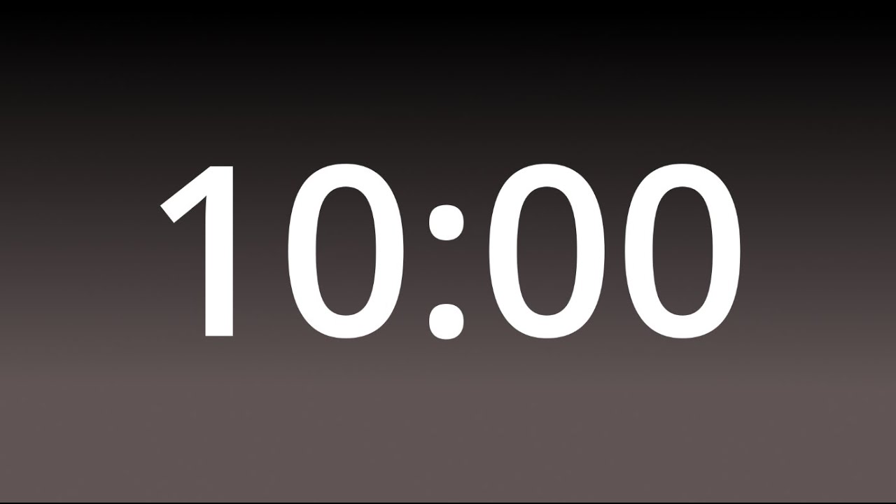 10 Minute Countdown Timer - Quiet - YouTube
