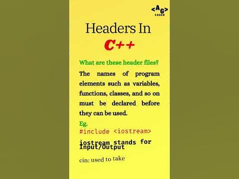 Headers In C++ - YouTube