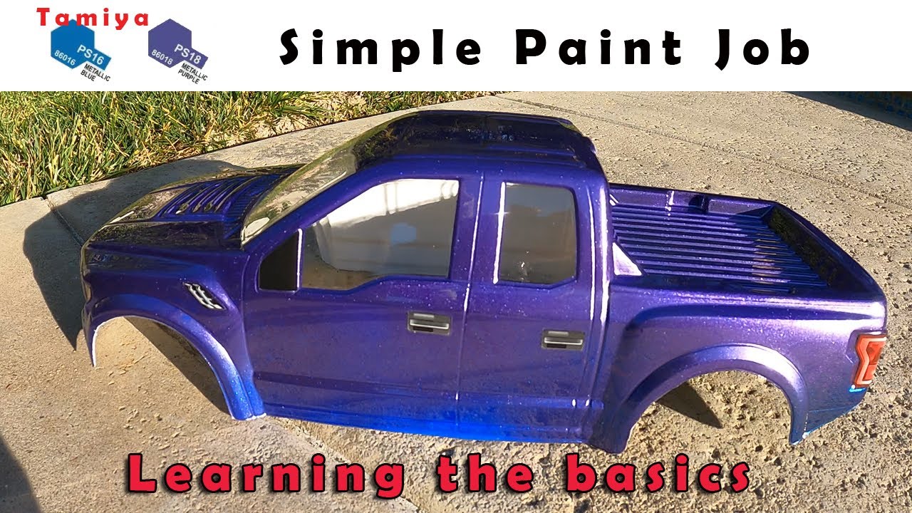 Basic RC paint job using Tamiya PS16 & PS18 - YouTube