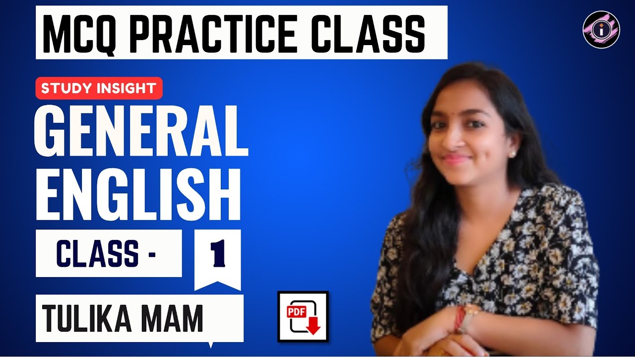 General English | Class : 1 | Study insight - YouTube