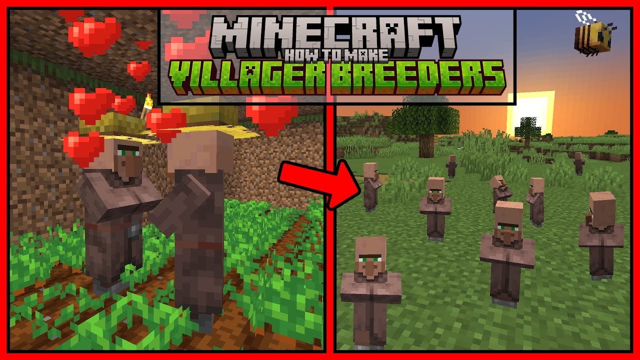 How to Make a Villager Breeder - 3 Types, from Basic to Automatic - YouTube