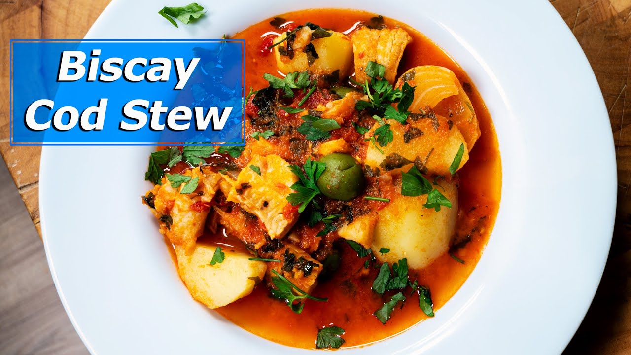 Biscay Cod Stew - Bacalao Vizcaina - Tony's Comfort Kitchen - YouTube