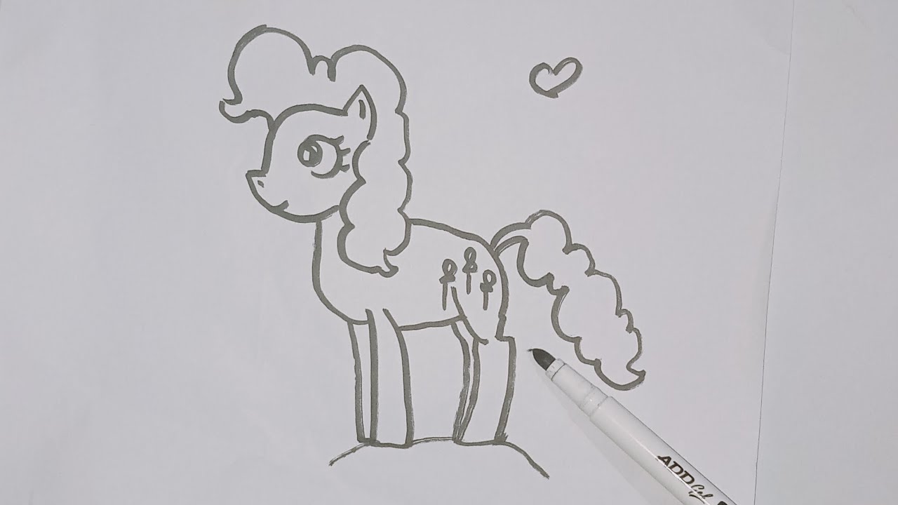 how to draw Pinki pie step by step/very easy/cartoon character drawing ...