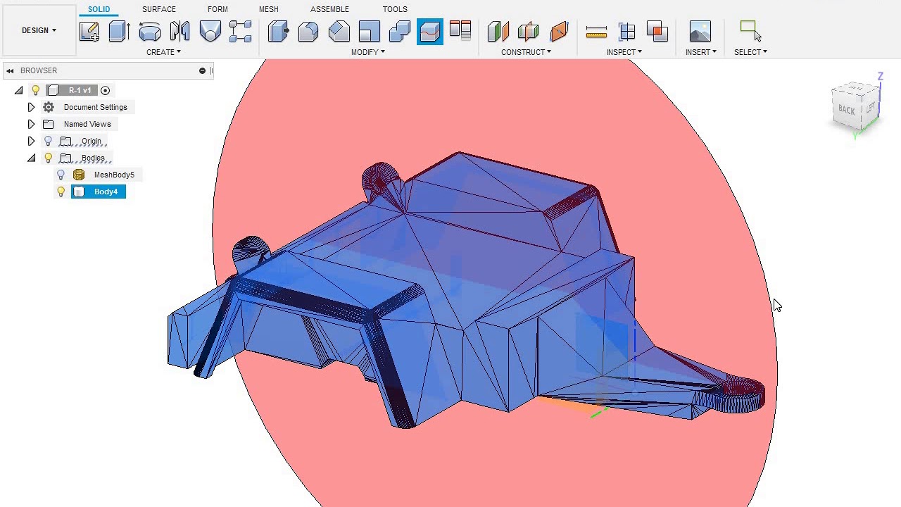 Reducing number of faces after converting from mesh to Brep in Fusion ...