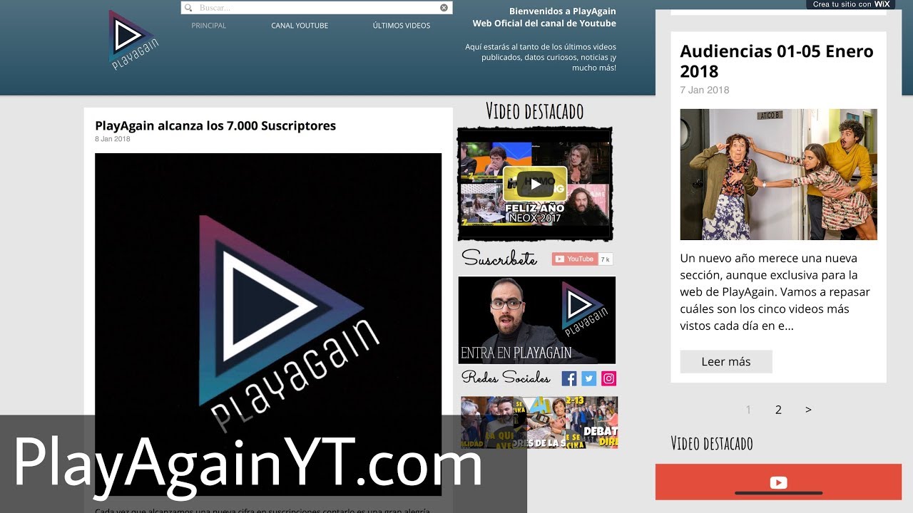 PlayAgainYT.com | Nace la Web Oficial de PlayAgain - YouTube