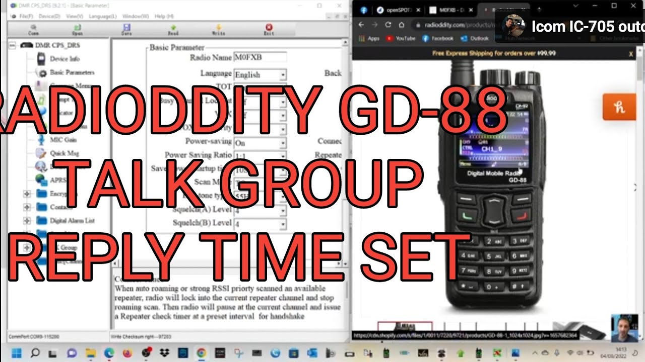 RADIODDITY GD-88/880UV Last heard reply Talk Group Setting - YouTube