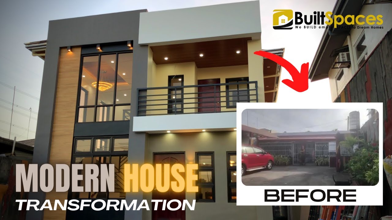 HOUSE TRANSFORMATION | 125SQM MODERN HOUSE DESIGN BY BUILTSPACES - YouTube