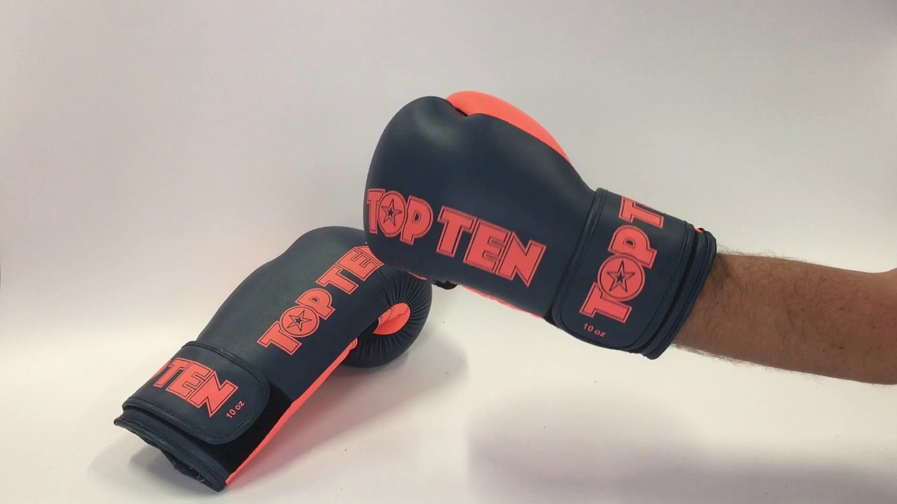 Boxerské rukavice Top Ten XLP šedá oranžová - YouTube