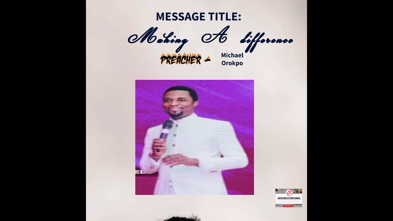 Making a difference, the sermon that left congregation in awe - YouTube