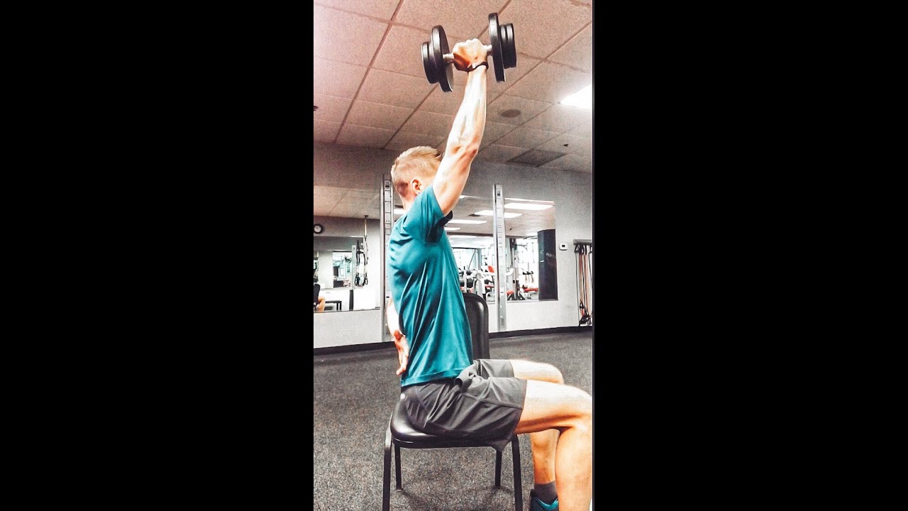 Seated unilateral shoulder press - YouTube