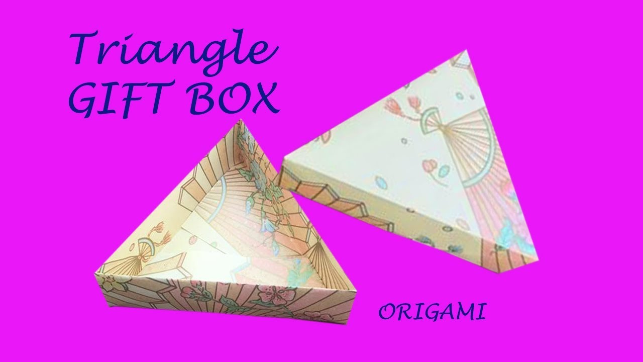 DIY Gift box - triangle | Fun easy origami - YouTube