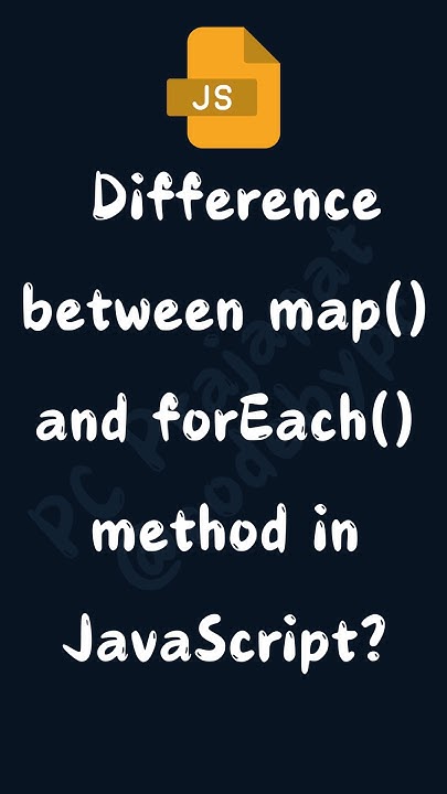 Difference between map and forEach method in JavaScript? #shorts #ytshorts - YouTube